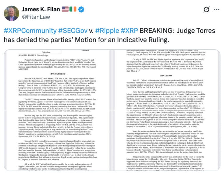 XRP Ripple Price Surges as Brad Garlinghouse Confirms Ripple Ends SEC Battle • CoinLaw